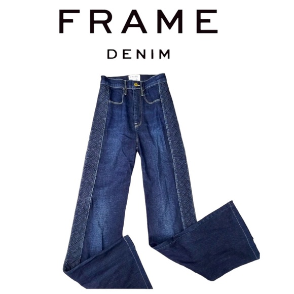 Frame Denim | Jeans | Nwt Frame Denim Embroidered Flare Jeans | Poshmark
